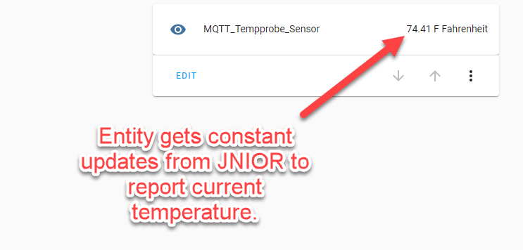 Home Assistant MQTT Entity to Monitor JNIOR Temperature
