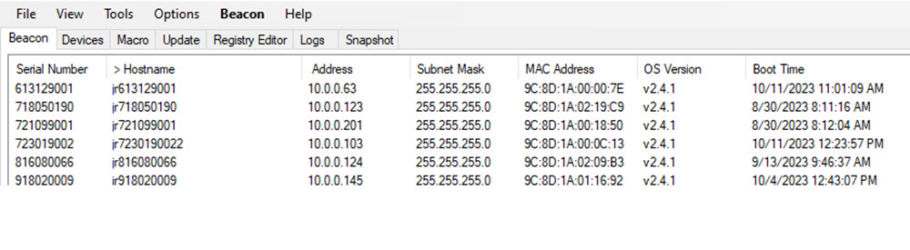 Accessing JNIORs Using The Support Tool’s Beacon Tab