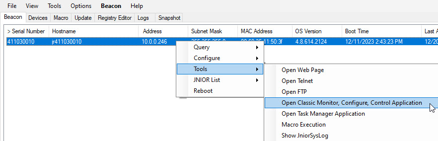Accessing Java Applets On Series 3 JNIORs